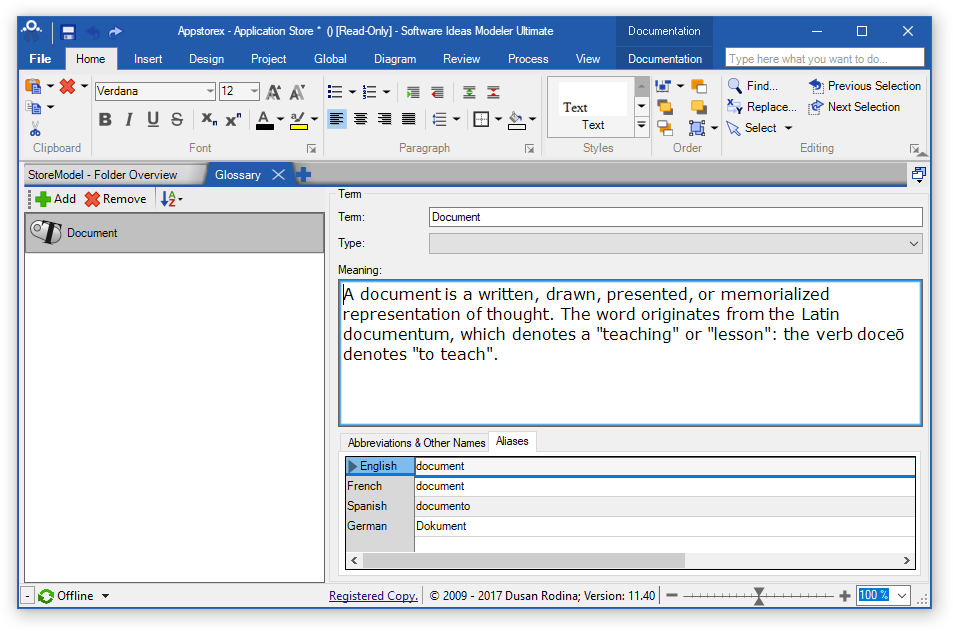 Name Styles, Better Glossary and Alias Editor - Software Ideas Modeler Name Styles, Better Glossary and Alias Editor - Software Ideas Modeler